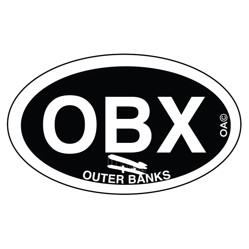 "A North Carolina OBX Black mini sticker - Outdoor Addiction Stickers ...